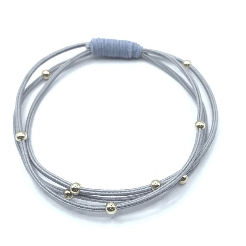 Erin Gray Single Water Pony 3mm Gold Waterproof Hair Band - Gray + Lig ...