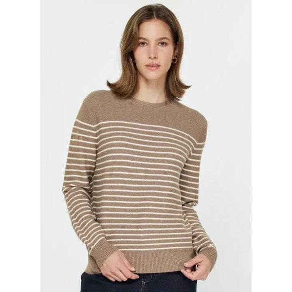 Eliza Stripe Pull Over Sweater - Tan – Bless Your Heart Boutique