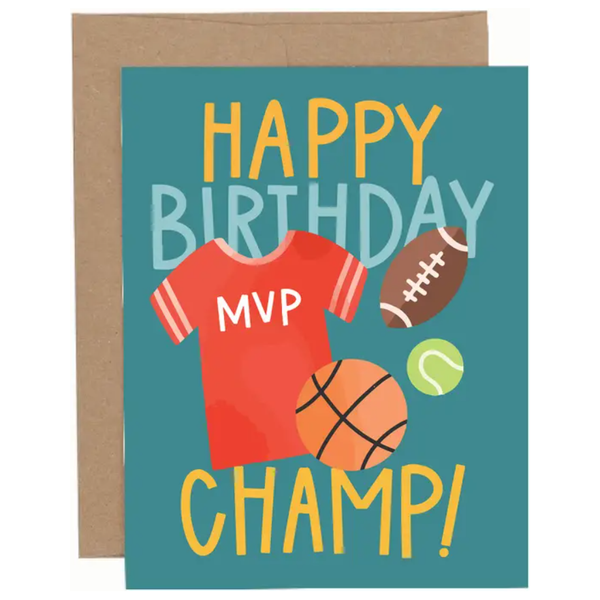 Happy Birthday Champ Greeting Card – Bless Your Heart Boutique
